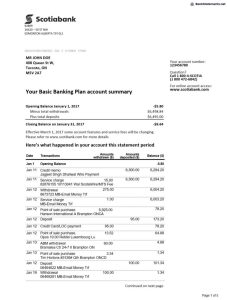 Bank Statement Sample | Michael Friedman